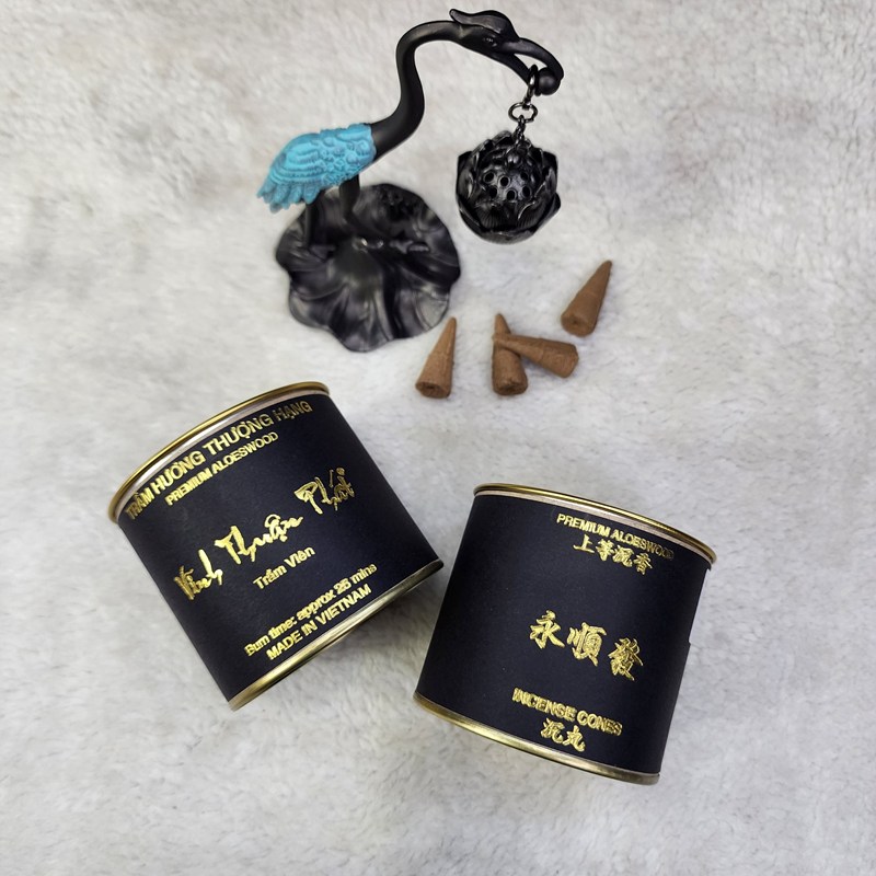 TRầm hương thượng hạng lon đen - Web Siêu thị Trang Nhã
